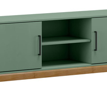Rack Milão Verde/freijó 2 Portas Prateleiras Em Madeira Pinus Com Mdf ...