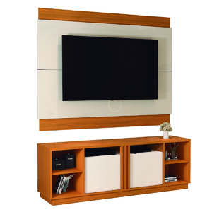 Rack Bancada Carrara Com Painel Para Tv Até 60 Polegadas 1,60m Legacy Cedro/off White Edn ...