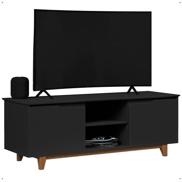 Rack Bancada Flow Tv 55 Polegadas Pés Madeira 2 Portas Prateleira ...