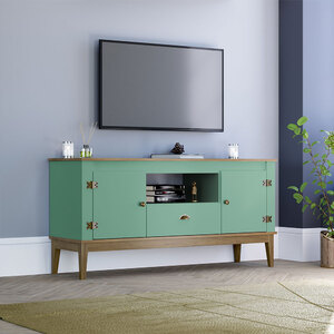 Rack Verde E Amendoa Com 02 Portas | Leroy Merlin