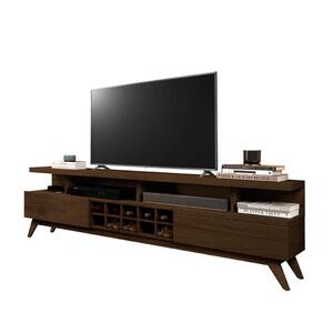 Rack Bancada Para Tv’s 70 Polegadas Sala Estar Com Adega 2 Gavetas E Nicho 1.8 Vivare Wood ...