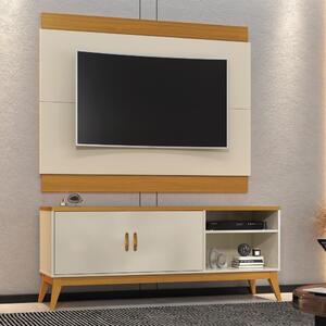 Rack Bancada Star Com Painel Para Tv De Até 60 Polegadas 1,60m Legacy Off White/ Cedro | Leroy ...