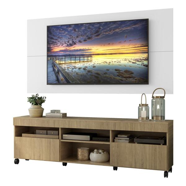 Rack Com Painel E Suporte Tv 65" Com Rodízios Londres Multimóveis V3345 ...