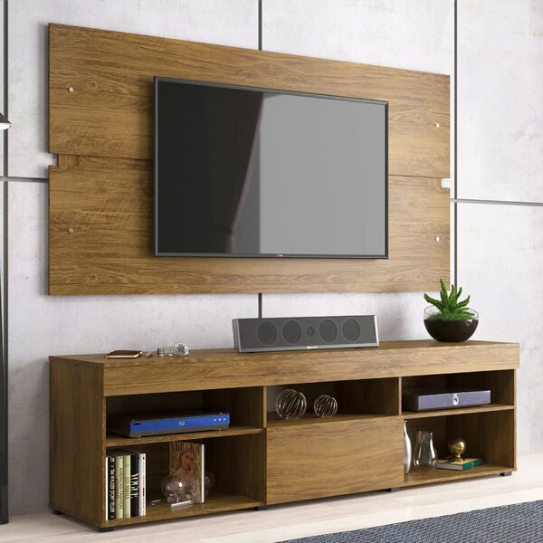 Rack Com Painel Para Tv Até 55 Polegadas E 1 Porta 5 Nichos Espresso ...