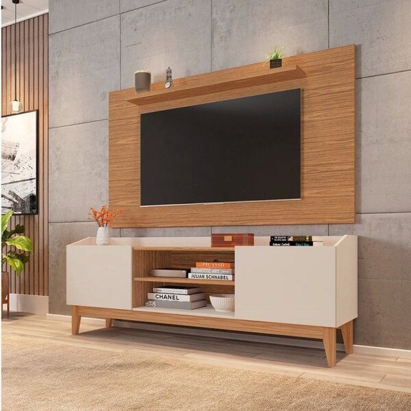 Rack Com Painel Para Tv Até 60 Polegadas Retrô Ravena Esmeralda Casa D | Leroy Merlin