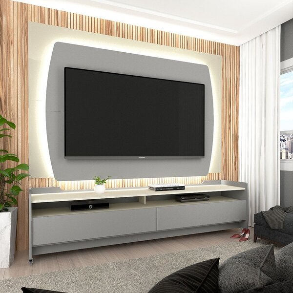 Rack Com Painel Para Tv Até 65 Polegadas 180cm Com Led Sublime Gelius ...