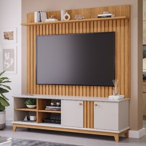 Rack Com Painel Para Tv Até 70 Polegadas Ripado 2 Portas Coimbra ...