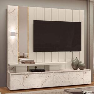 Rack Com Painel Zeus Para Tv De 55 Pol Branco Off White | Leroy Merlin