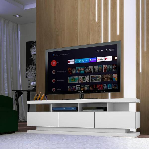 Rack De Sala Branco Acetinado Catar Shopjm | Leroy Merlin