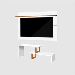 Rack E Painel Para Tv Celta 3 Portas Branco Nature | Leroy Merlin