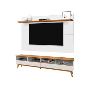 Rack E Painel Para Tv Torino 4 Nichos Branco Nature | Leroy Merlin