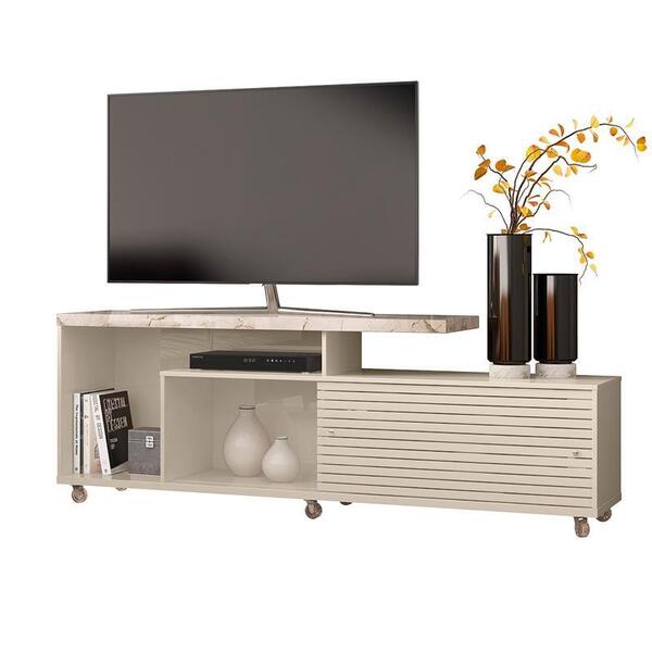 Rack Para Tv Até 65 Polegadas Frizz 2 Portas Calacata/off White ...