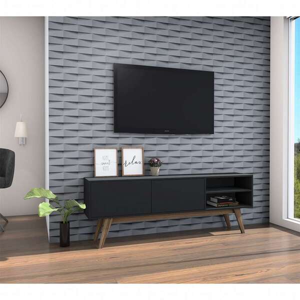 Rack Houston Preto 160 Cm | Leroy Merlin