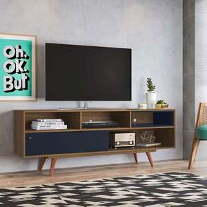 Rack Para Tv Lille Cedro Azul Cobalto | Leroy Merlin