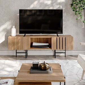 Rack Moderno De Aço Frizo Com 180 Cm Freijó/preto | Leroy Merlin