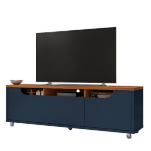 Rack New Jersey 180cm 1gaveta2portastv60" Azul Cobalto/cedro | Leroy Merlin