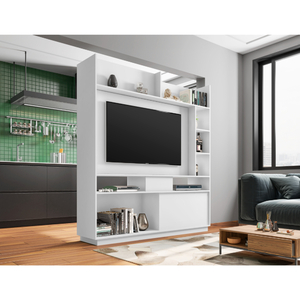 Rack Painel 360° Para Tv Até 50'' Divisor Versus Sala Branco | Leroy Merlin