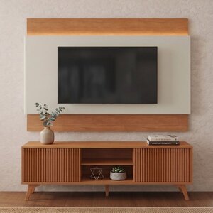 Rack Painel Para Tv Até 65 Polegadas 185cm X 196cm Com Led 100% Mdf E ...
