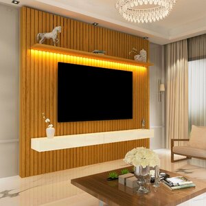Rack Painel Ripado Para Tv Até 75 Polegadas Com Led 100% Mdf ...