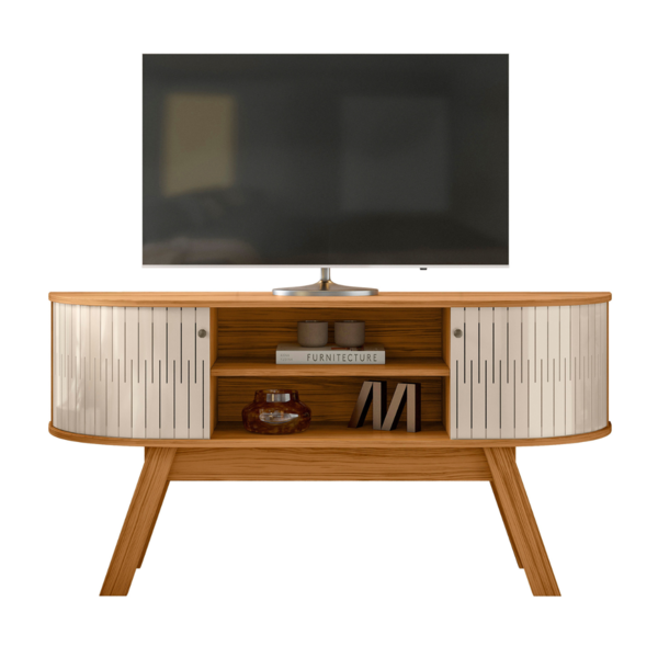 Rack Para Tv 55 Polegadas Londres Naturale Off White | Leroy Merlin