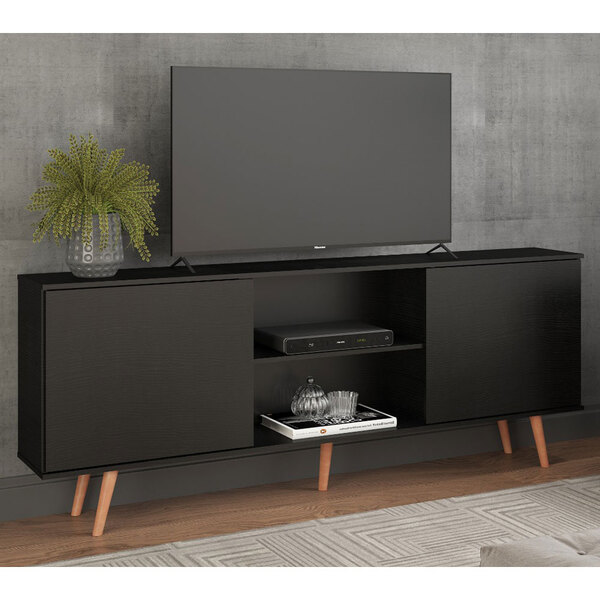 Rack Para Tv 75 Polegadas Siena 2 Portas 2 Prateleiras Preto ...