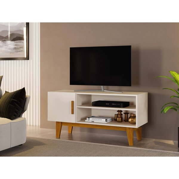 Rack Para Tv Até 42 Polegadas Denver Off White/naturale | Leroy Merlin