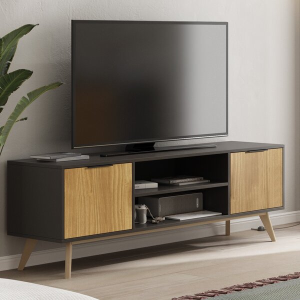 Rack Para Tv Até 45 Polegadas 2 Portas 140cm Lavis Preto/cera Iryna ...