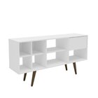Rack Para Tv Até 50 Polegadas 136cm Retrô Com 7 Nichos E 1 Gaveta 2335 ...