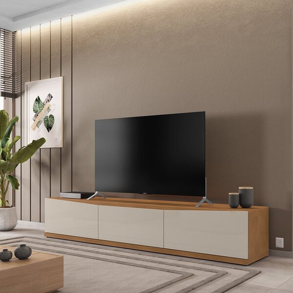 Rack Para Tv Até 60 Polegadas 180cm 2 Portas 1 Gaveta Eros Cedro/off ...