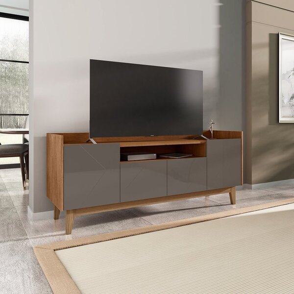 Rack Para Tv Até 60 Polegadas 4 Portas 1 Nicho 158cm Adria Versátile Cedro/cinza Pérola | Leroy ...