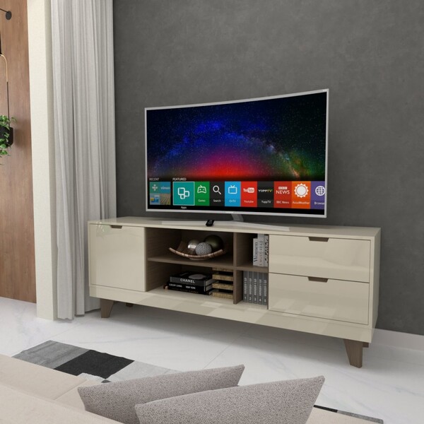 Rack Para Tv Até 60 Polegadas Oklahoma 1 Porta 2 Gavetas Off White ...