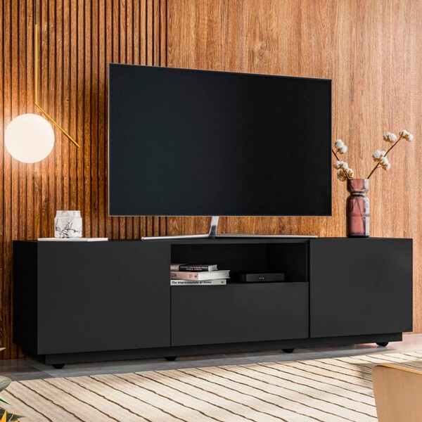 Rack Para Tv Até 65 Polegadas Home Royal Preto - Olivar Móveis | Leroy Merlin