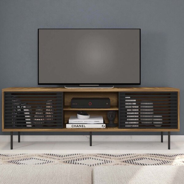 Rack Para Tv Até 72 Polegadas Industrial 180cm Em Bp Porta Ripada ...