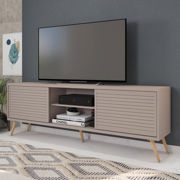 Rack Para Tv Até 72 Polegadas Retrô 180cm Em Bp Porta Pier Multiverso Cacao | Leroy Merlin