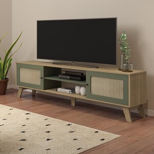 Rack Para Tv Até 75 Polegadas 100% Mdf 180x 45x 60 Cm Jimmy Verde | Leroy Merlin