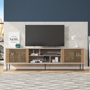 Rack Para Tv Até 75 Polegadas Industrial 220cm Em Bp Porta Ripada Multiverso Cacao/buriti ...