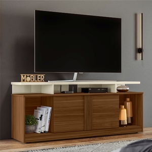 Rack Com Painel Para Tv Até 75 Polegadas 2 Portas Origem Caemmun Buriti ...