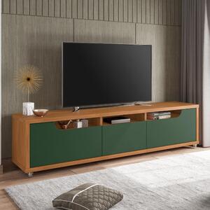 Rack Para Tv Com Rodízios Sporting Cedro Verde Oliva | Leroy Merlin