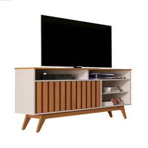 Rack Para Tv De Até 55 Polegadas Pés Em Madeira Três Prateleira Turin ...