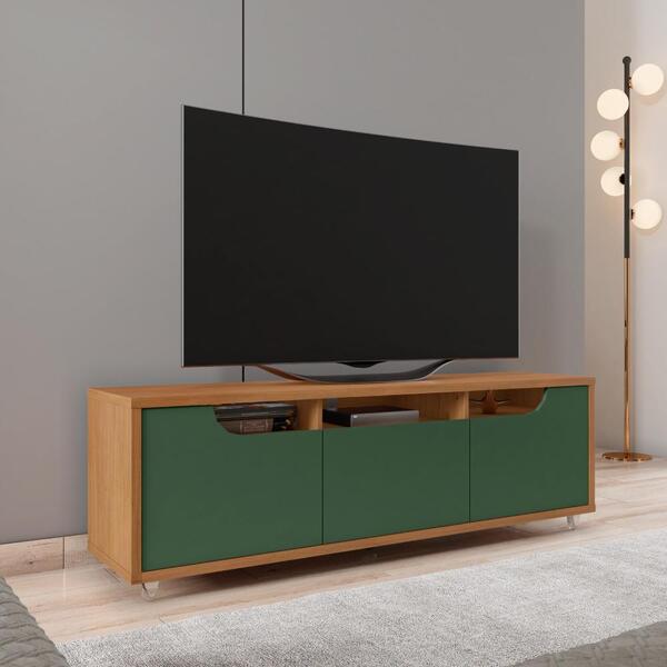 Rack Para Tv Dortmund 1.6 Cedro Verde Oliva | Leroy Merlin