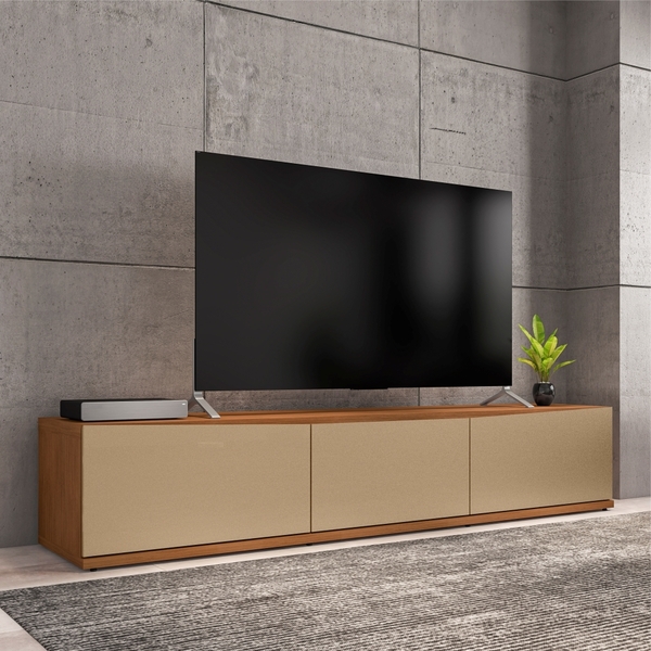 Rack Para Tv Mônaco Com Gaveta Champagne Cedro | Leroy Merlin