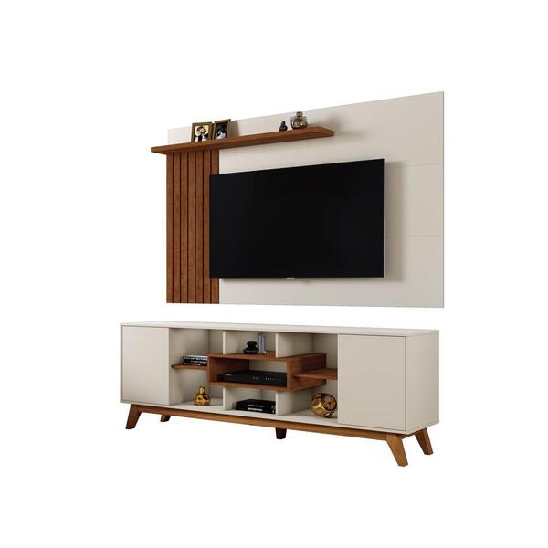 Rack Para Tv Sala Com Painel Retrô 1,10m X 0,55m Até 65" | Leroy Merlin