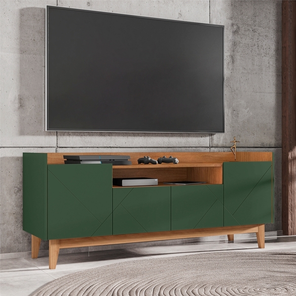 Rack Para Tv Viktor Verde Oliva Cedro | Leroy Merlin