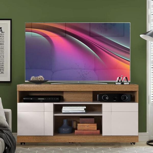 Rack Pequeno Para Tv Até 43 Polegadas 136cm Natura Real Off White Eliza ...