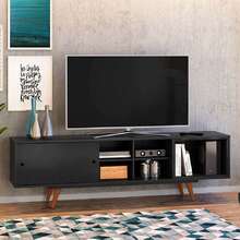 Rack Bancada Para Sala Tv Até 60 Polegadas Star Cedro/preto | Leroy Merlin