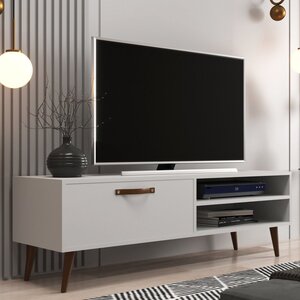 Rack Retrô Para Tv Até 50 Polegadas 125cm Palito Miami Branco Branco ...