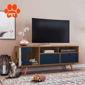 Painel Para Tv Até 50 Polegadas Balaton Branco E Freijó | Leroy Merlin