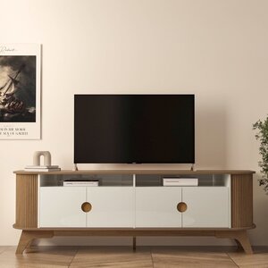 Rack Ripado Para Tv Até 80 Polegadas Mdf 200cm Vivaldi Marrom Cinamomo ...