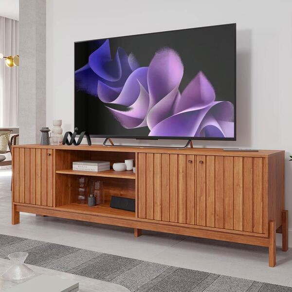 Rack Ripado Tv Até 70 Polegadas 3 Portas 100% Mdf Cinamomo Holanda Permóbili | Leroy Merlin