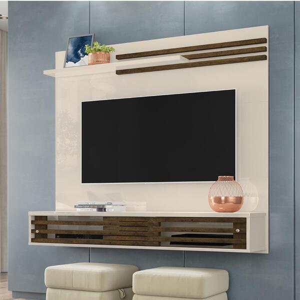 Painel Para Tv Até 55 Polegadas Frizz Sublime Off White E Savana ...